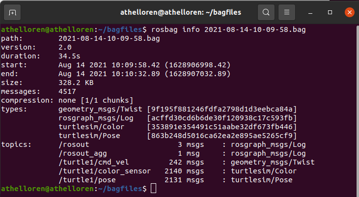 ROS Noetic入门笔记（十一）使用rosbag实现数据记录与回放_ros noetic rosbag-CSDN博客