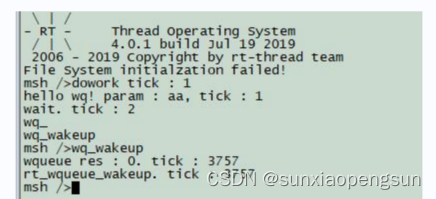 RT-Thread waitqueue等待队列的简单调用_rtthread 工作队列 等待队列-CSDN博客