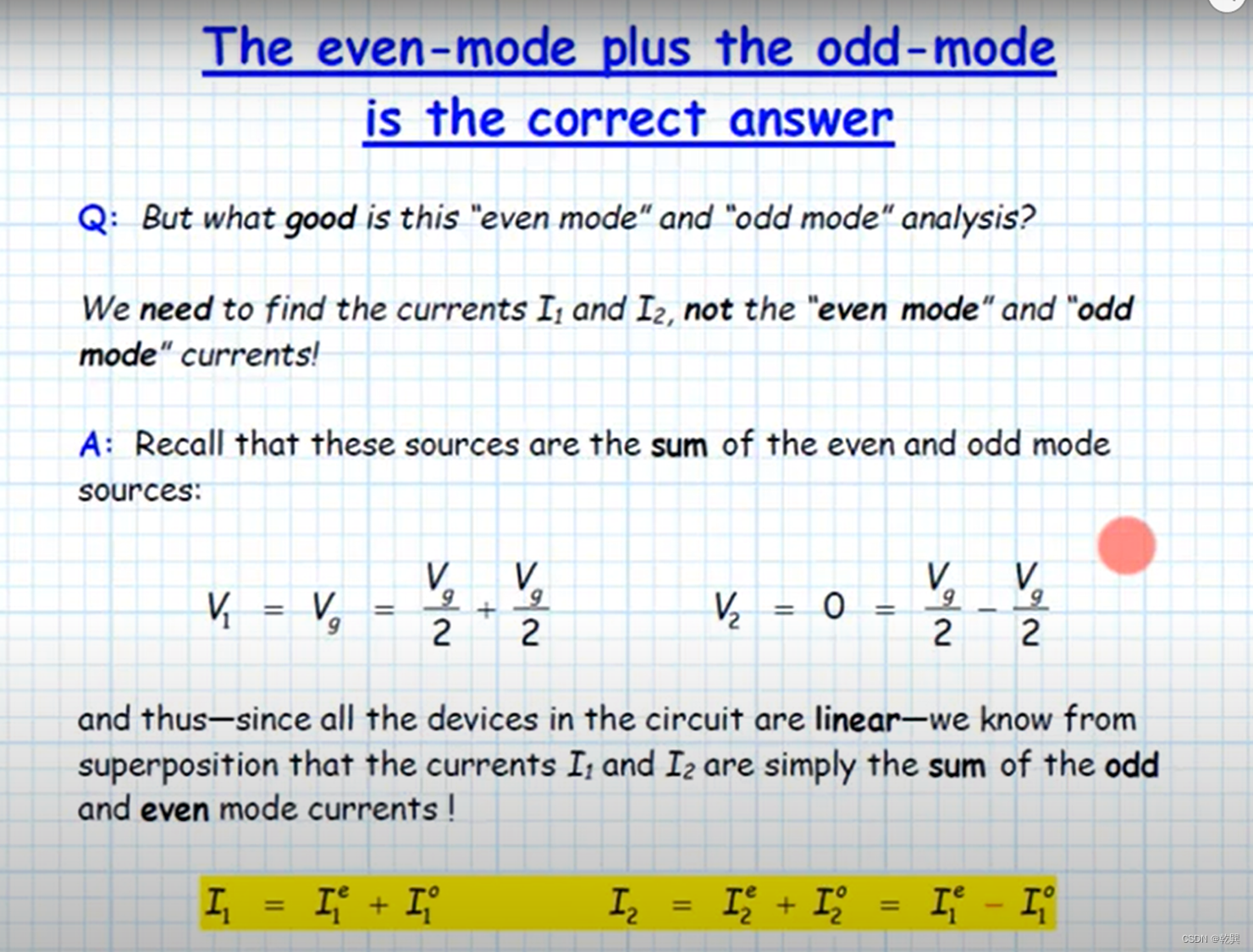 奇偶模分析(Odd Even Mode Analysis)_奇偶模分析法-CSDN博客