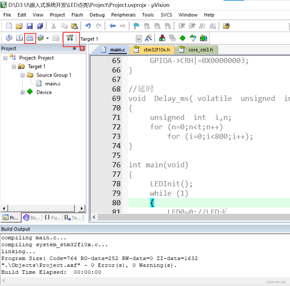 Keil安装与STM32简单程序编写---LED闪烁_keil5灯闪烁-CSDN博客