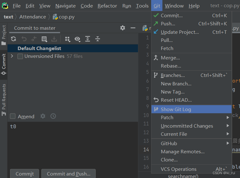 PyChram使用git进行版本控制_pycharm未进行版本管理的文件-CSDN博客