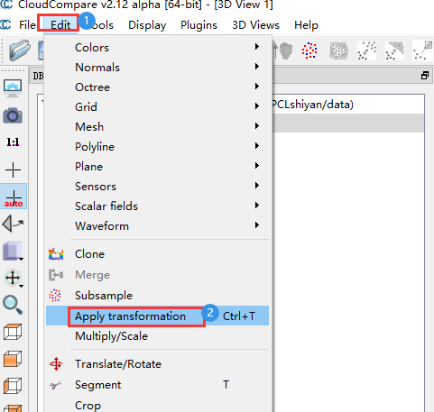 CloudCompare——点云变换-CSDN博客