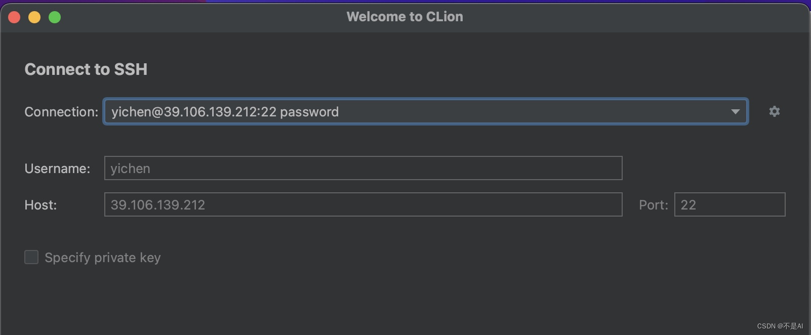 【软件使用教程】MacOS 使用CLion 连接远程ssh服务器_clion ssh-CSDN博客