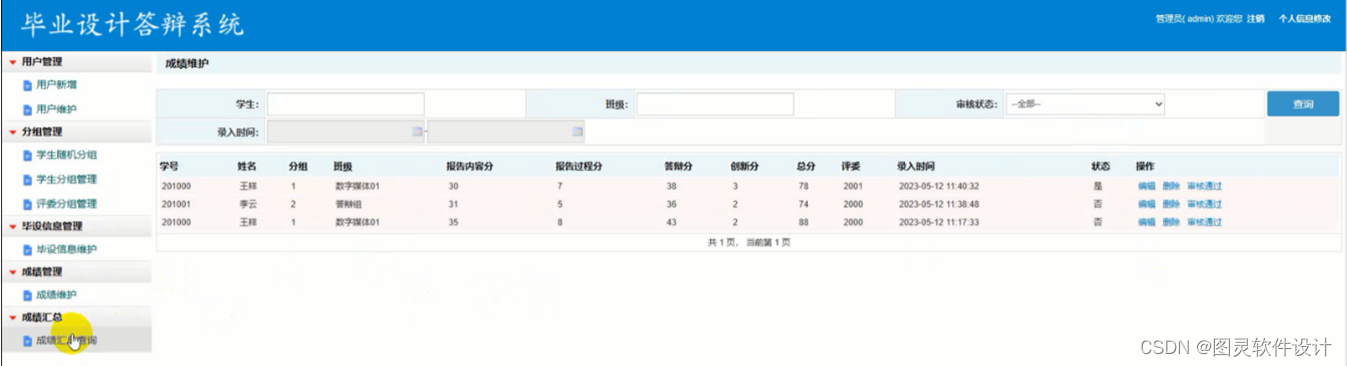 基于java毕业设计答辩管理系统java和mysql连接毕设答辩 Csdn博客