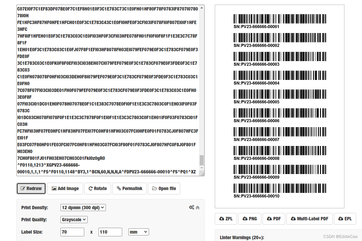 使用斑马ZPL语言操作打印机依次打印条形码_zpl打印条码-CSDN博客