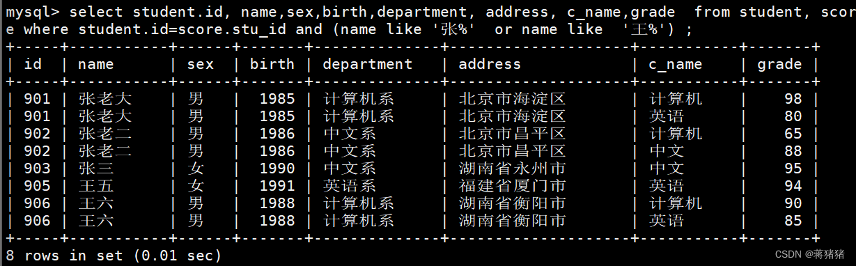 Sql单表和多表练习题单表查询的sql习题 Csdn博客