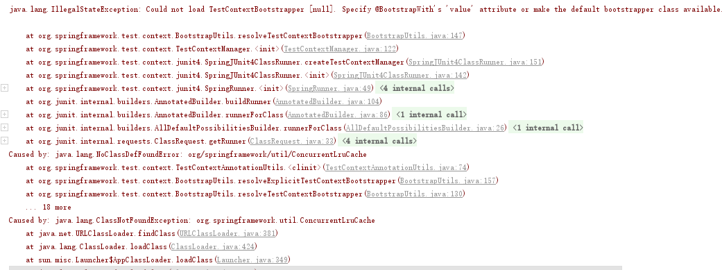 Idea Error Java Lang Illegalstateexception Could Not Load Testcontextbootstrapper [null