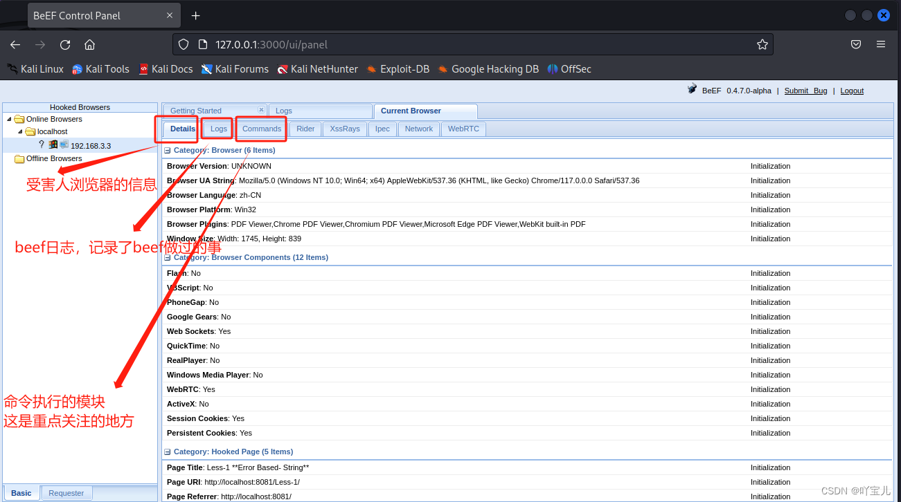 Beef-Xss 浏览器攻击框架的使用_docker安装beef-xss-CSDN博客