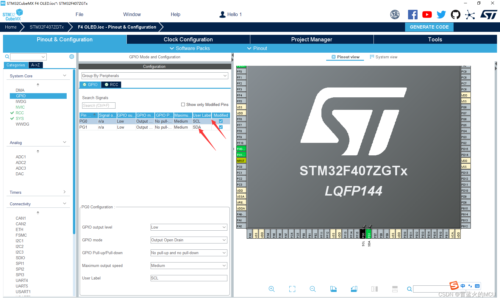 STM32F4 软件I2C驱动JWD096 OLED（STM32F1代码移植）_stm32f1上的oled程序到stm32f4通用吗-CSDN博客