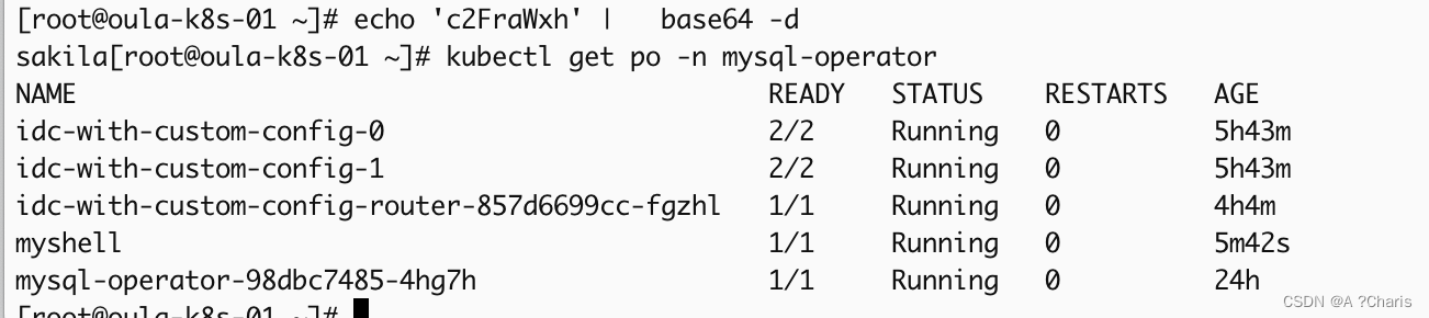 k8s使用operator部署Mysql InnoDB Cluster_mysql operator pvc-CSDN博客