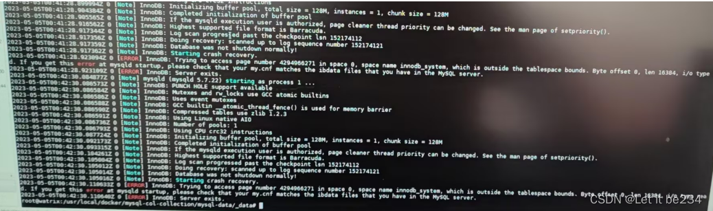 Mysql启动报错 Error Innodb Trying To Access Page Number 4294967295 In Space 0 Space Name Innodb 