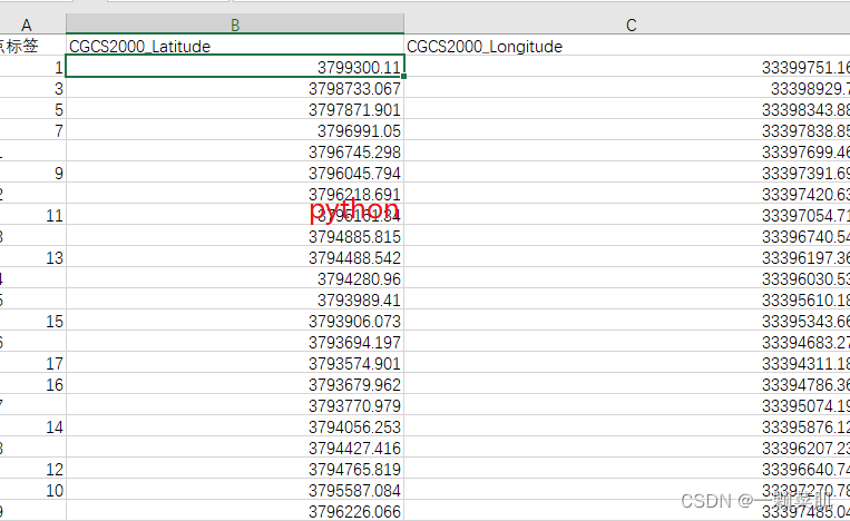 无需七参数，使用Python批量化将WGS84坐标系转为CGCS20003/6度带坐标_坐标批量转换-CSDN博客
