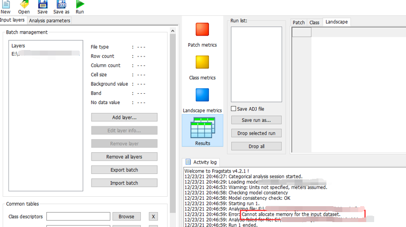 Fragstats 提示错误与警告_warning: units not specified, meters assumed.-CSDN博客