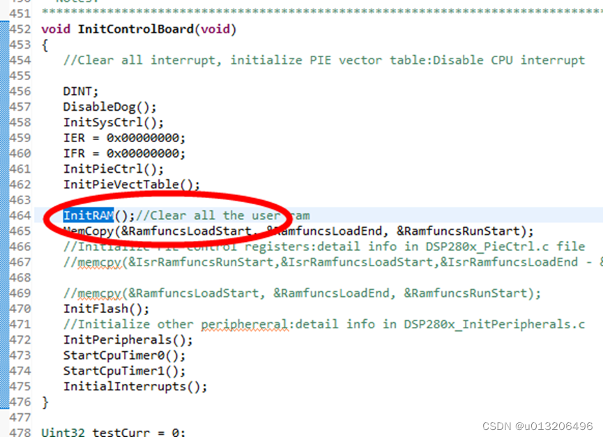 【DSP28035】TI28035的RAM初始化问题_dsp初始化全局变量也是随机的-CSDN博客