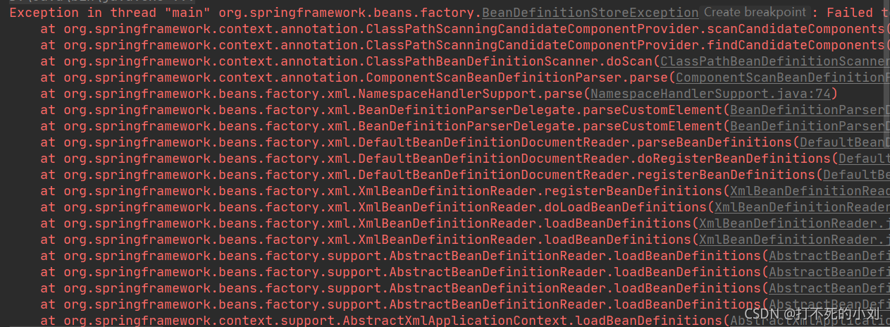 Exception In Thread “main“ Orgspringframeworkbeansfactorybeandefinitionstoreexception