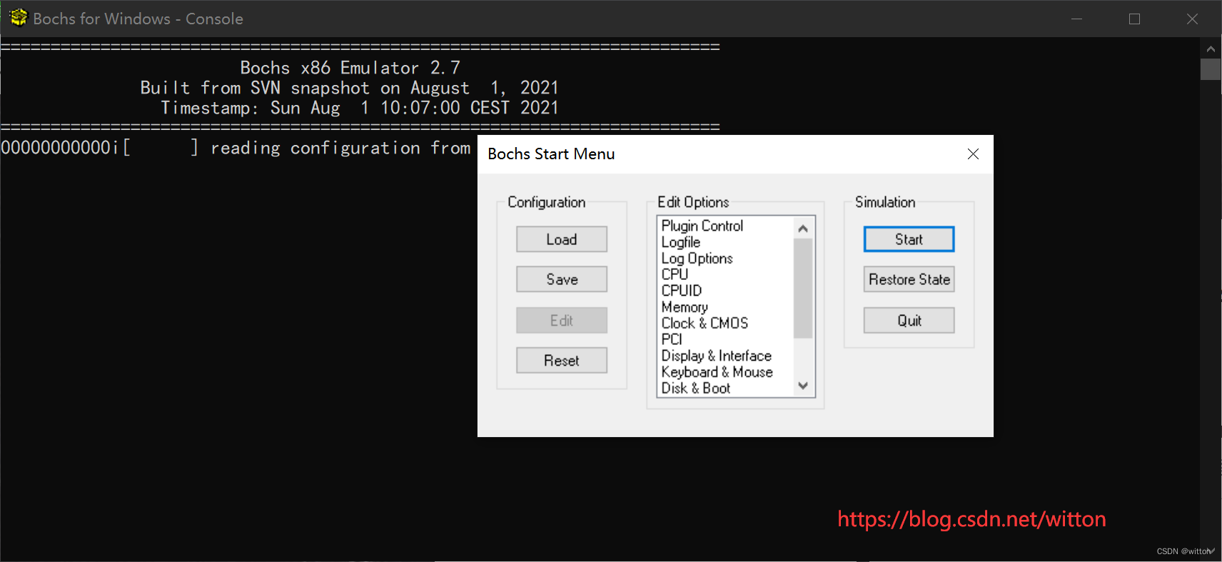使用Bochs调试操作系统代码_bochs调试命令 查看代码-CSDN博客
