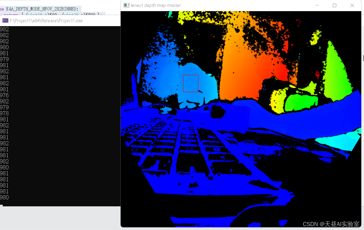 43、Kinect 深度相机初体验和vs2022测试深度信息输出和相机本身的imu的欧拉角输出（附加TCP传输 ...