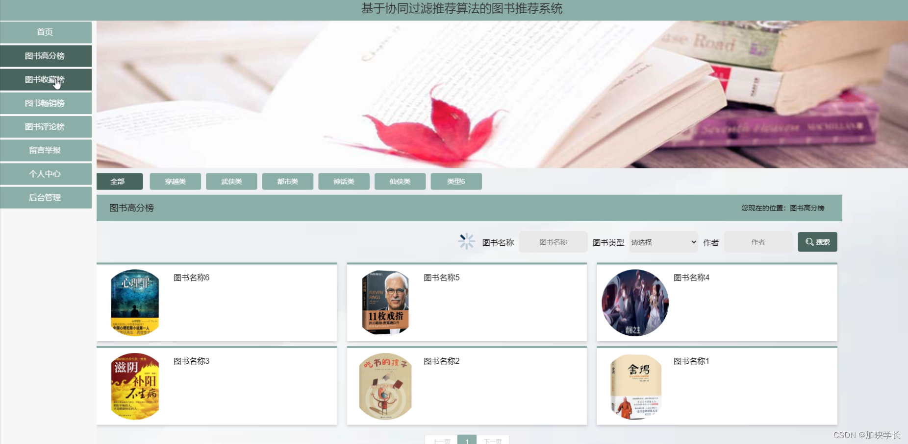 Springboot毕设项目基于协同过滤推荐算法的图书推荐系统52xuu（javavuemybatismavenmysql）协同过滤 Java Springboot Csdn博客