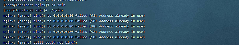 centos启动Nginx提示nginx: [emerg] still could not bind()_centos7 nginx: [emerg] still could not bind ...