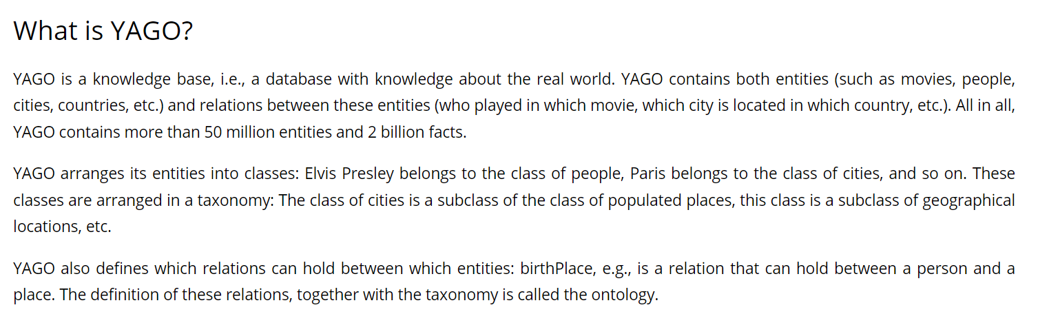 常见的知识图谱（Wikidata、YAGO、ConceptNet、DBpedia）_yago知识图谱-CSDN博客