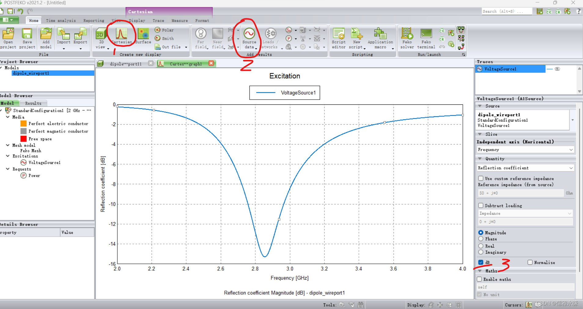 Feko仿真偶极子天线学习笔记_feko的舰艇-CSDN博客