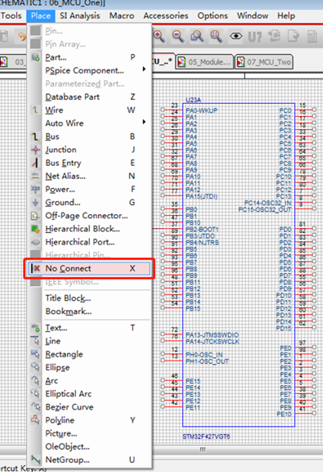 Cadence OrCAD Capture 批量放置No Connect不连接的方法_orcad power属性管脚无法打x不连接-CSDN博客