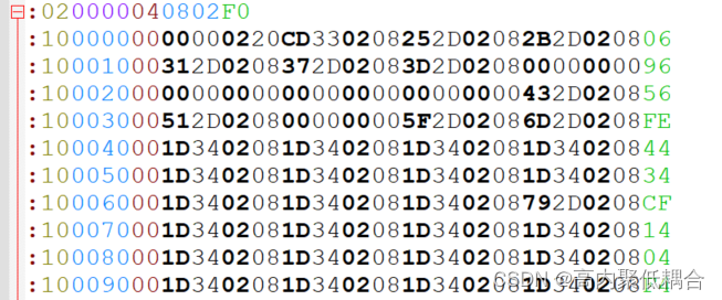 Hex文件和bin文件转换hex To Bin Csdn博客