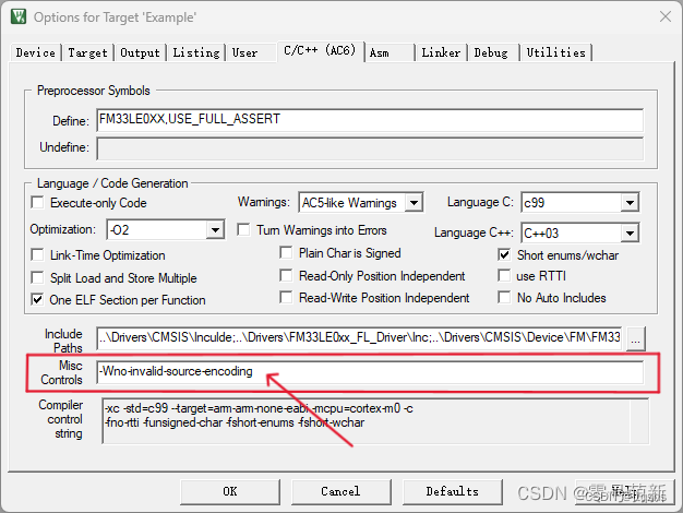 Keil-MDK 中使用 printf() 打印输出中文时-waining:illegal character encoding in string literal_warning ...