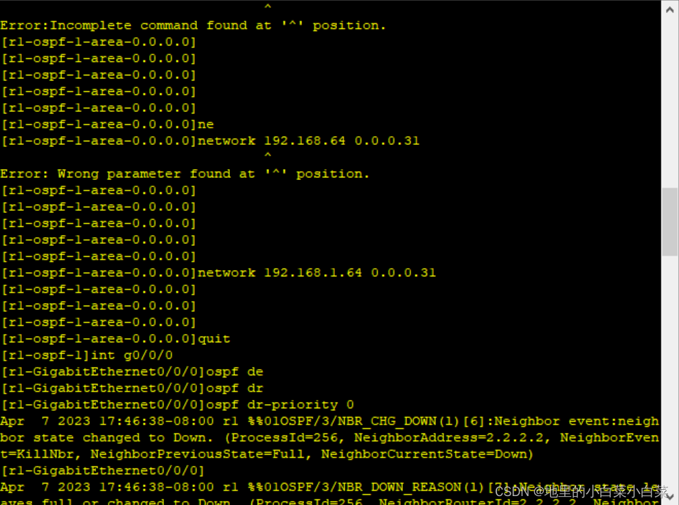 OSPF实验步骤-CSDN博客