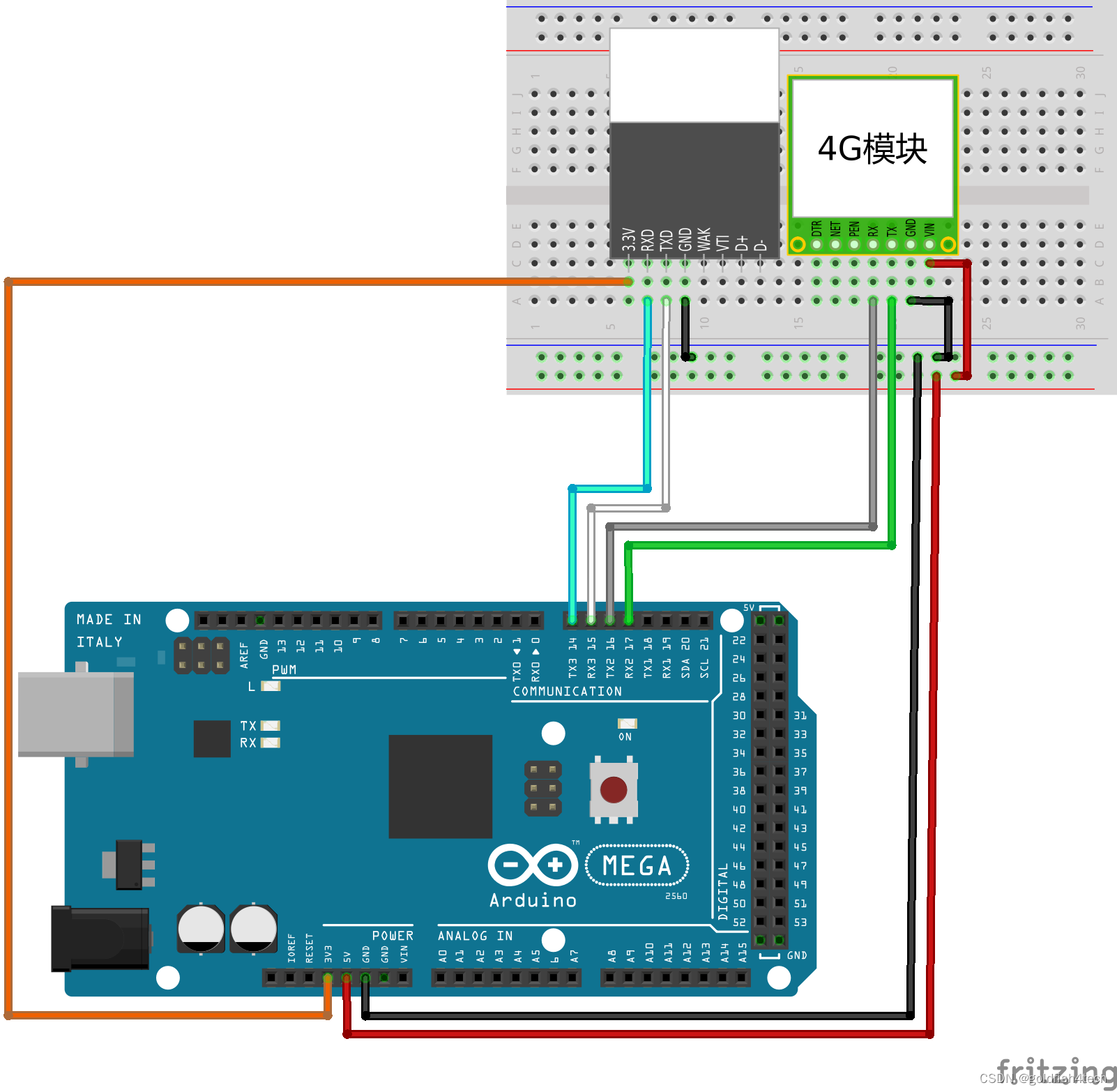 Fritzing软件绘制Arduino面包板接线图传感器模块库文件258_a7670c接线-CSDN博客