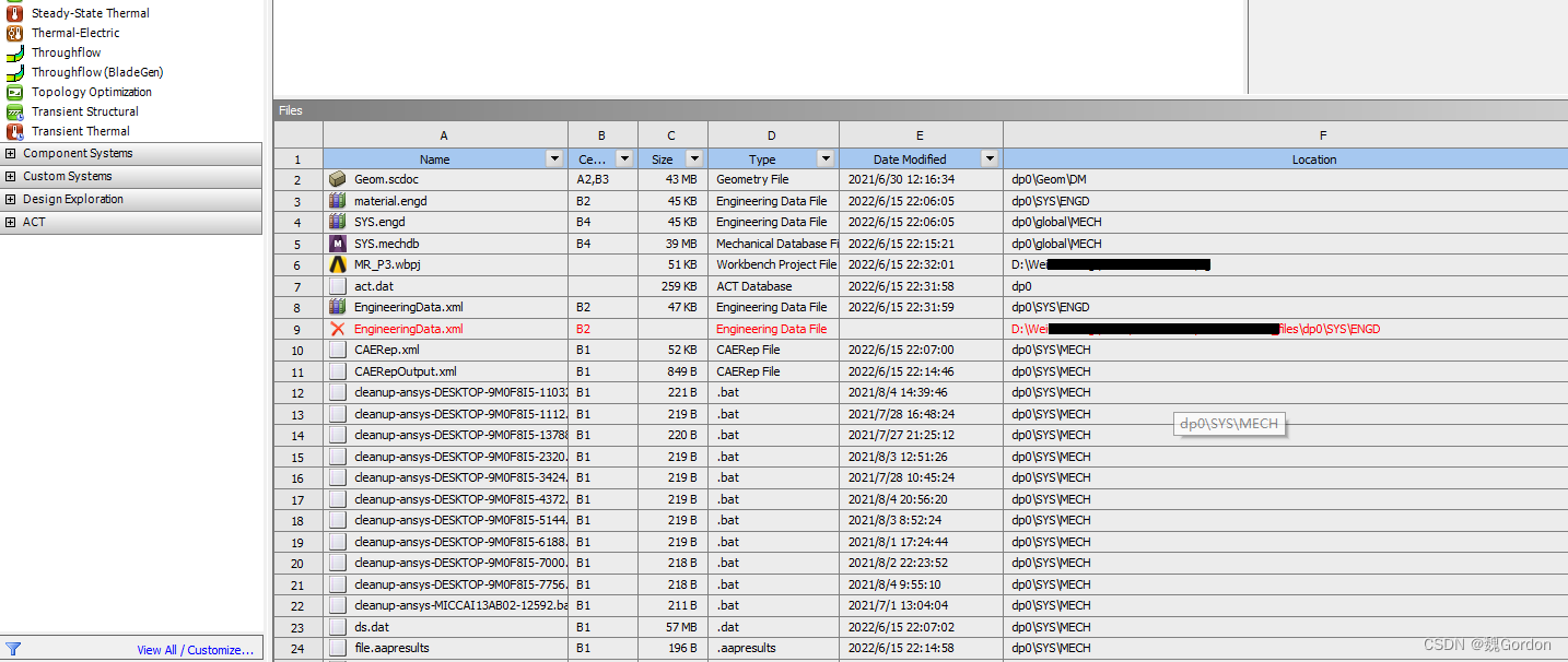 【Ansys】错误：The files shown in details are missing from the project.-CSDN博客