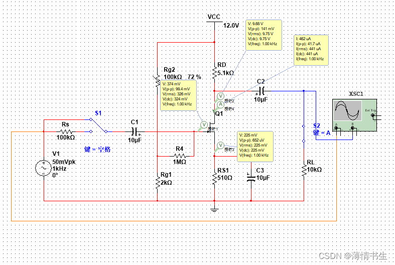 模电实验——实验二 JFET共源极放大电路_jfet管放大倍数计算公式-CSDN博客