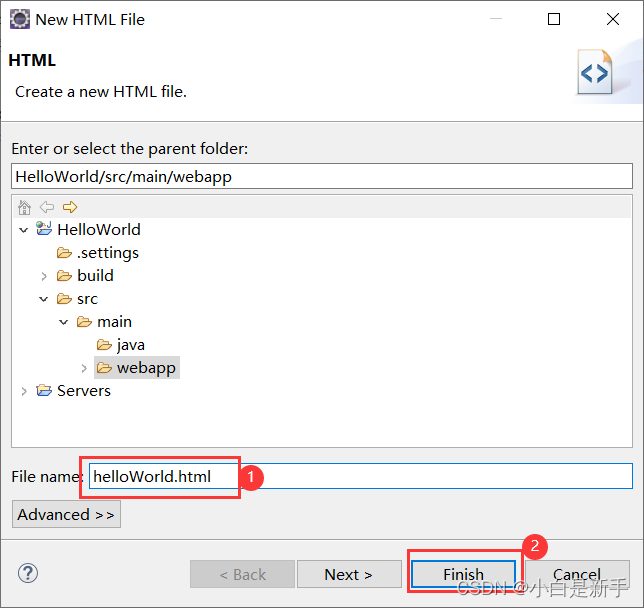 如何在Eclipse软件上编写HTML文件，显示helloWorld,并在外部浏览器打开_eclipse怎么创建html文件-CSDN博客