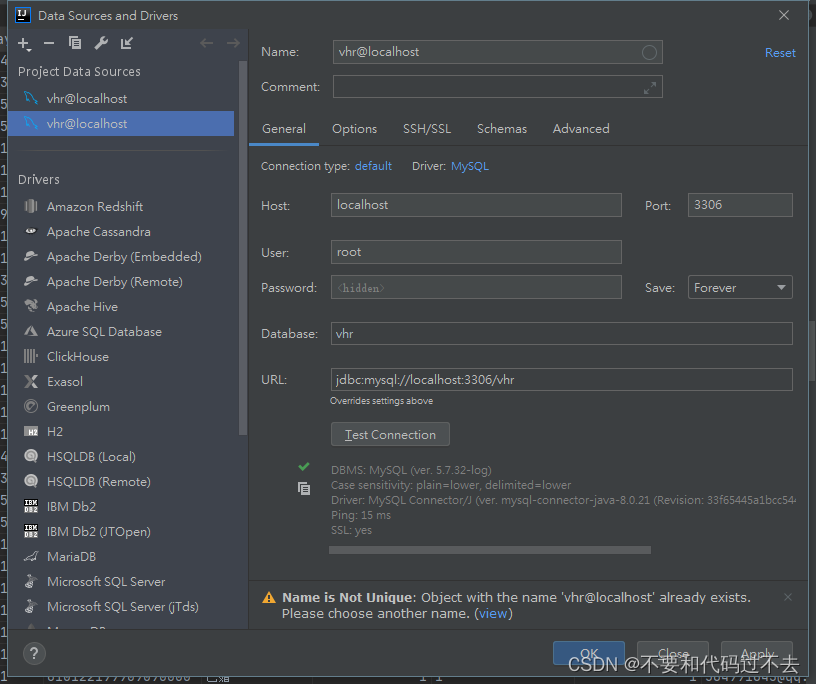 IDEA连接mysql数据库（Server returns invalid timezone. Need to set ‘serverTimezone‘ property.）_idea连接 ...