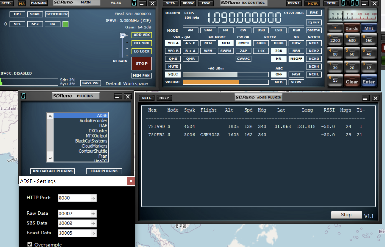 2021-10-28 SDR模块RSP1收听并显示ADS-B 航班信息-CSDN博客