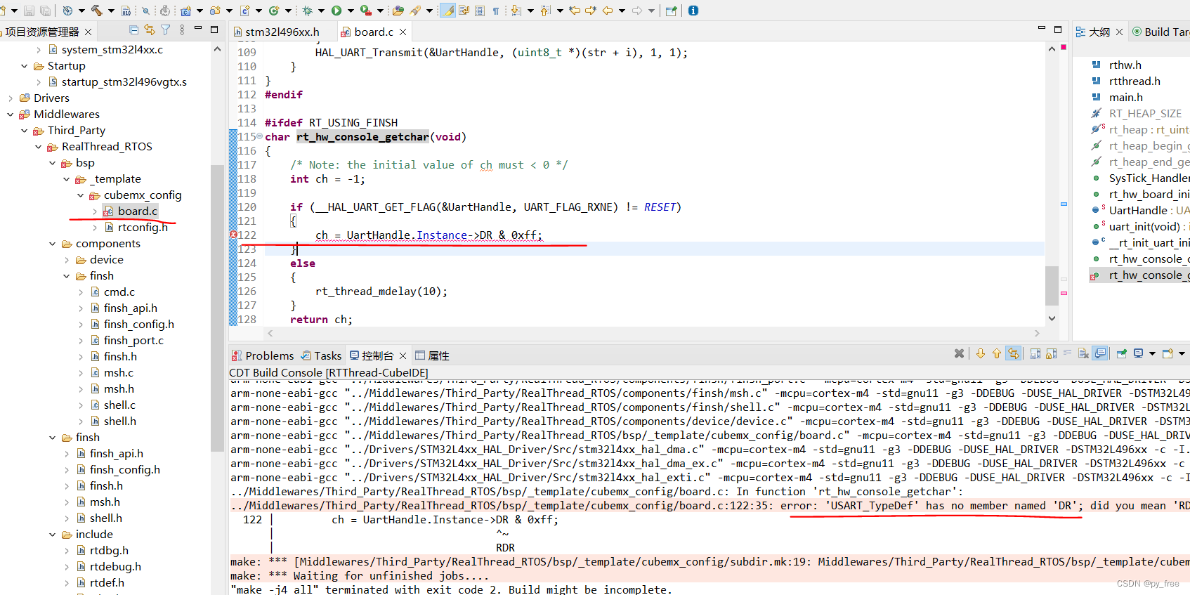 Stm32cubeide开发 三十 ， 如何结合rt Thread开发stm32程序 Stm32cubeide Rtthread Csdn博客
