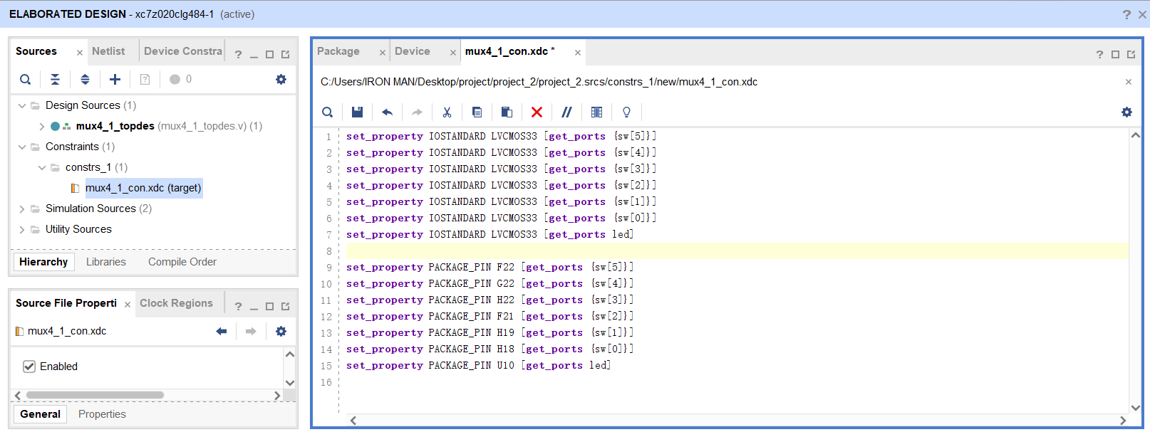 FPGA初识：四选一多路选择器实例练习_用vivado 分别设计四选一选择器的 design sources和simulation sour-CSDN博客