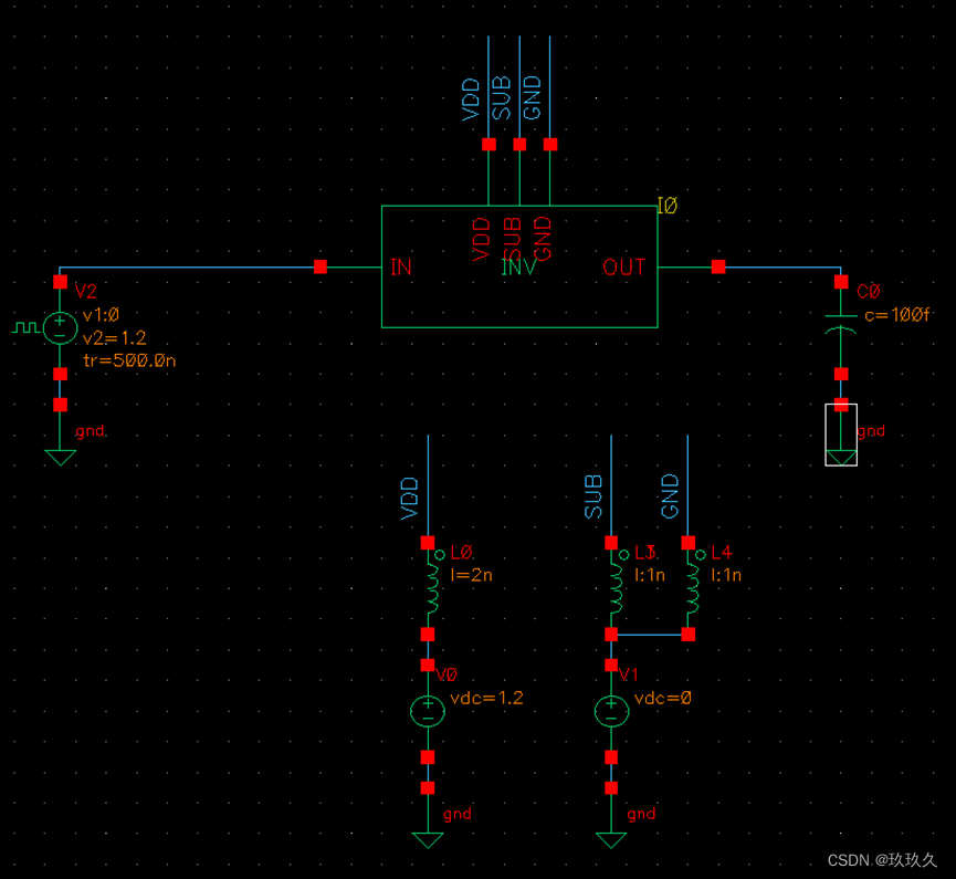 (六)反相器的symbol、testbench的创建简单仿真笔记 基于b站chris老师视频 Ic 中反相器的symbol Csdn博客