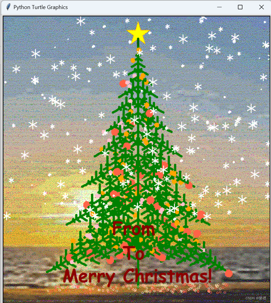 圣诞树代码Python-CSDN博客