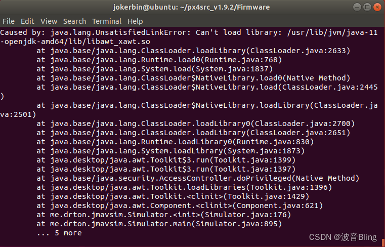 【PX4_BUG】jMAVSim仿真找不到libawt_xawt.so和libjawt.so文件或jdk版本不匹配的解决方法-CSDN博客