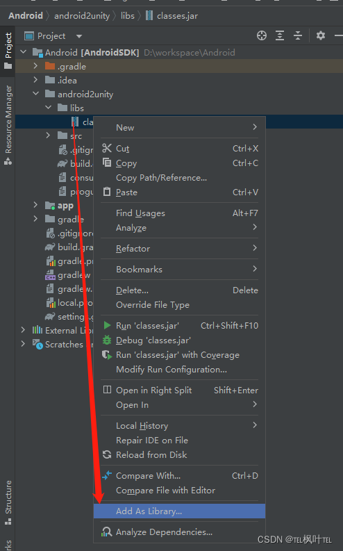 Unity与原生交互之Unity篇——AndroidStudio导出aar/jar包供Unity使用实现交互全流程（2）_unity 调用jar包输出-CSDN博客