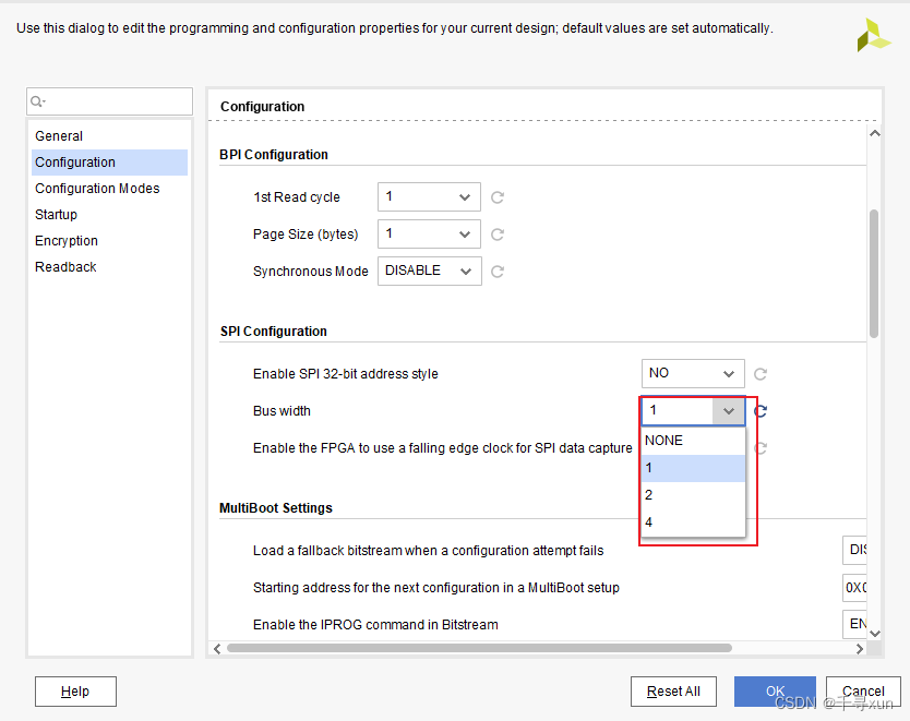 关于vivado配置spi flash x1 x2 x4上电启动模式详解_vivado在tool中手动设定flash的配置方式。-CSDN博客