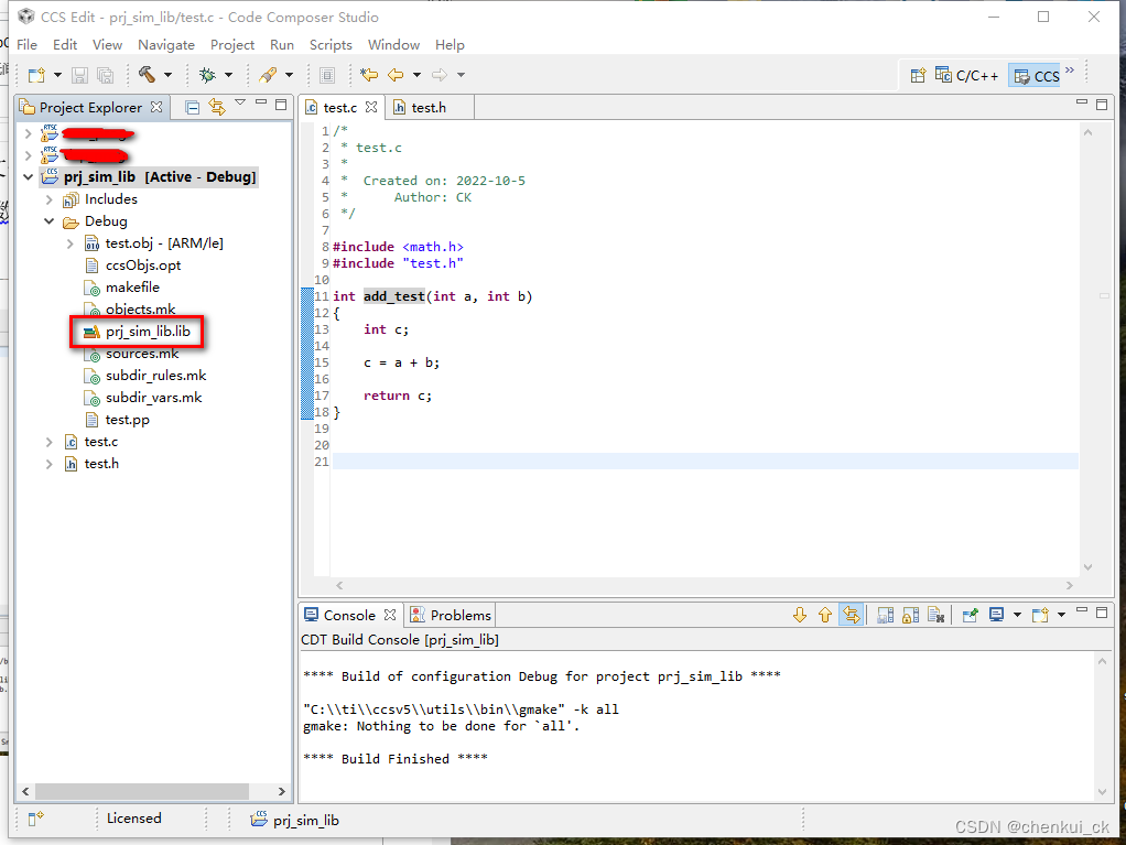 CCS 5创建lib工程_ccs怎么添加库文件-CSDN博客