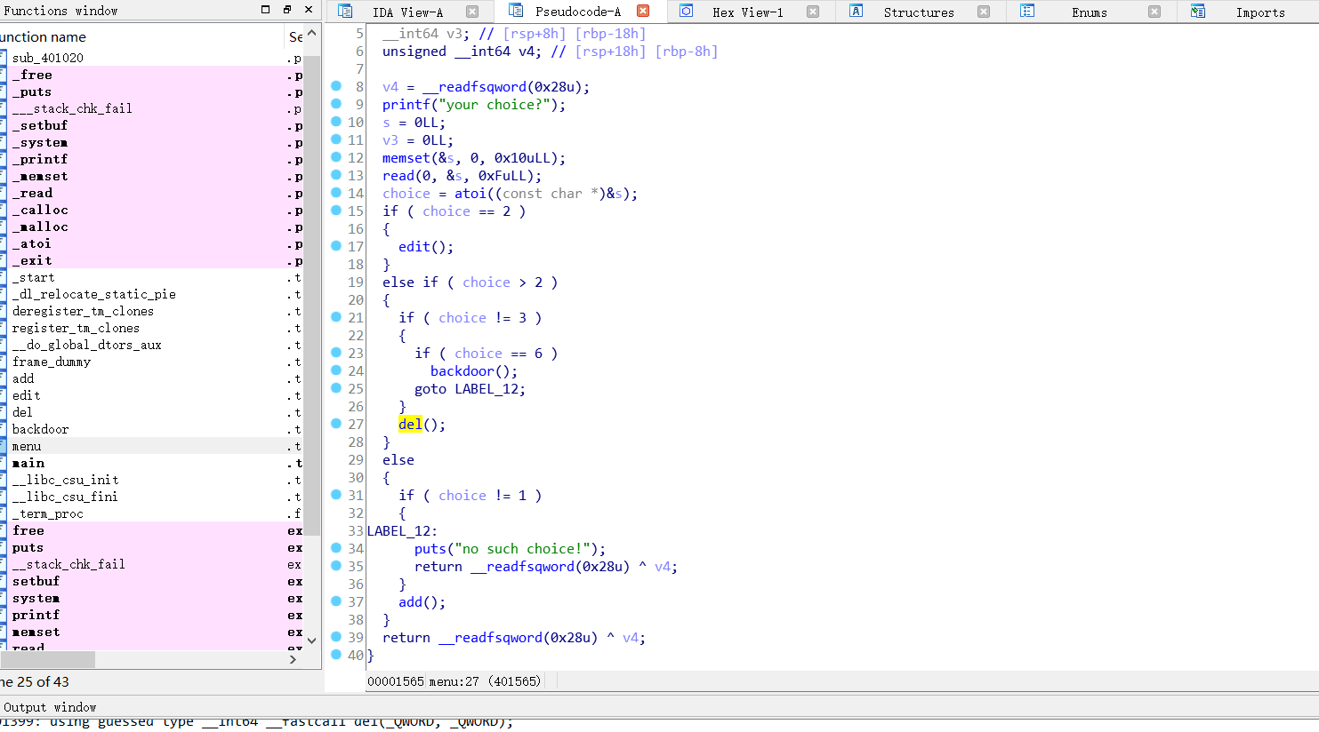 gyctf_2020_signin(calloc特性，uaf，tcache特性)_pwn calloc 性质-CSDN博客