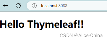 第三章：SpringBoot中使用Thymeleaf_springboot配置thymeleaf_Alice-China的博客-CSDN博客