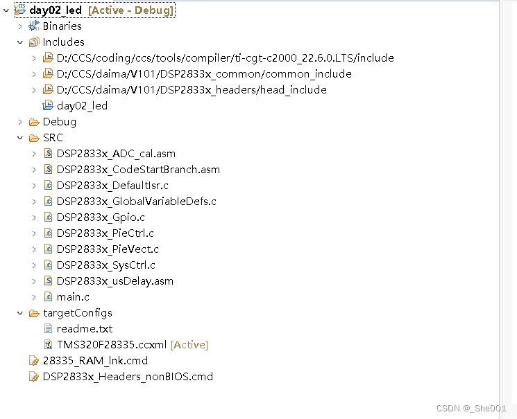 DSP CCS 12.00 芯片：TMS320F28335 建立工程 ，使LED 灯闪烁_用dsp控制灯交替闪烁的程序-CSDN博客
