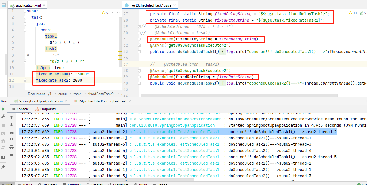 Java多线程之定时任务 以及 SpringBoot多线程实现定时任务以及分享动态实现定时任务_springboot实现scheduleatfixedrate-CSDN博客