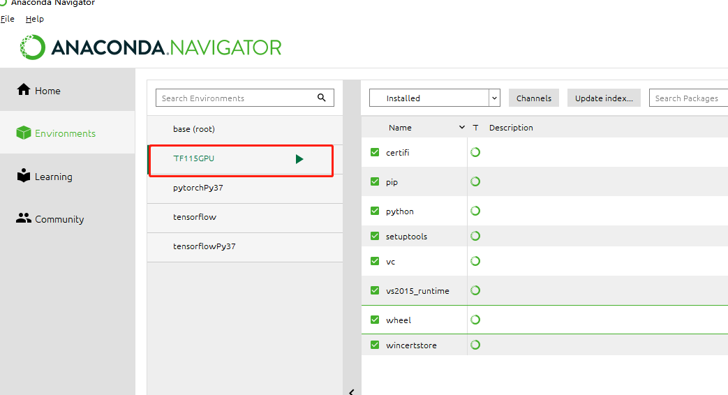 tensorflow基础学习-anaconda方式安装tensorflow（gpu-1.15.0版本）_tensorflow学习-anaconda的方式安装-CSDN博客