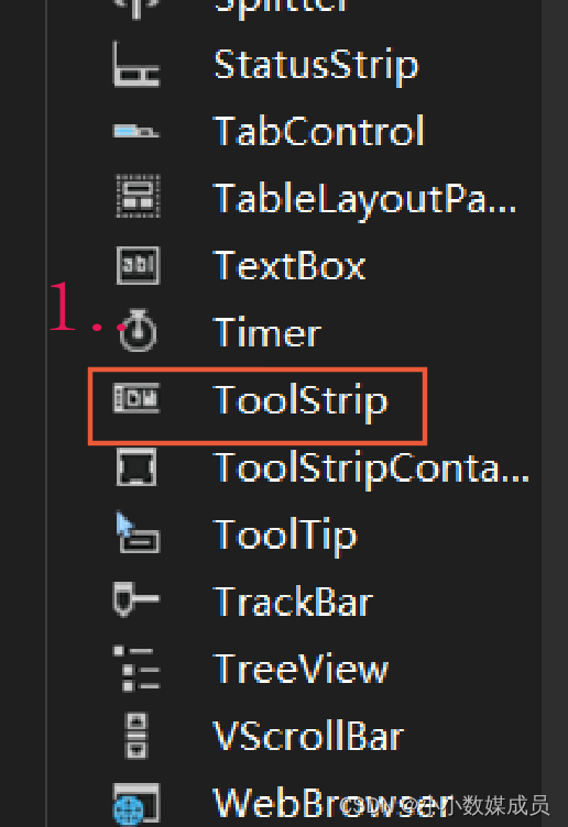 c#窗体添加toolStripDropDown控件，利用DropDowItem属性设置10种肤色名选项（详细步骤及代码编写）-CSDN博客