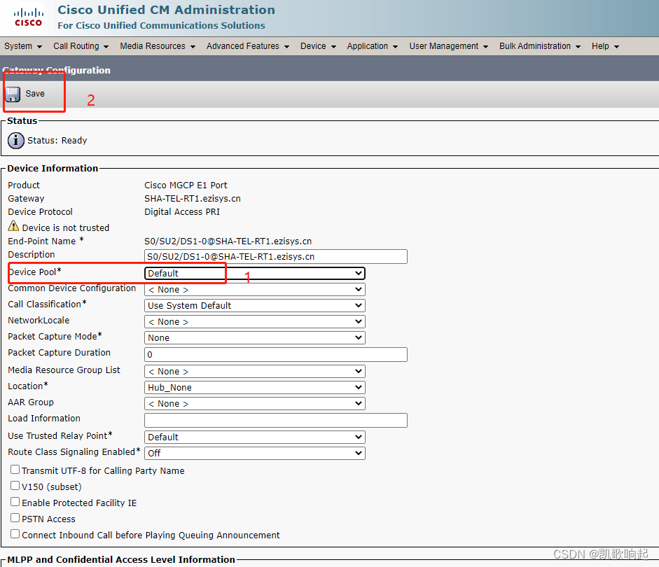 CiscoCUCM配置网关协议_cucm中rtmt-CSDN博客